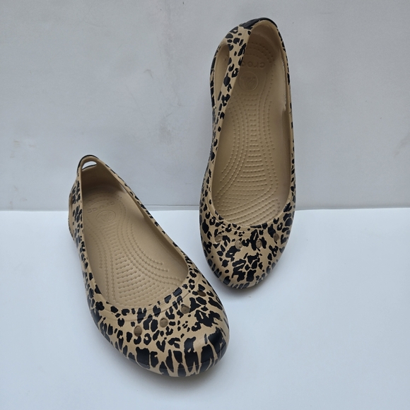 CROCS | Shoes | Crocs Womens Kadee Mary Jane Ballet Flats Animal Print ...